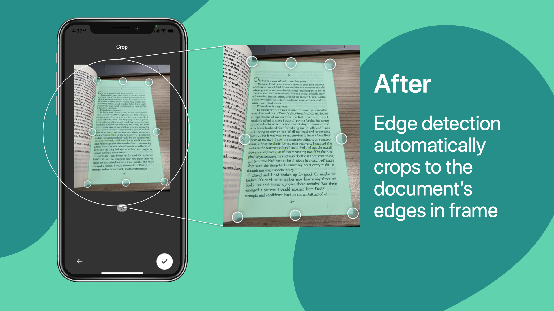 Improved Automatic Edge Detection Scanning Scannerlens 